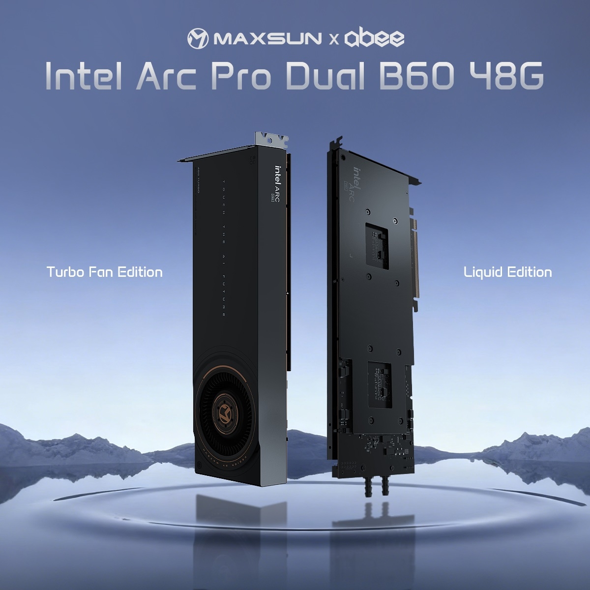 MaxSun unveils single-slot, liquid-cooled Intel Arc B60 48GB, allows ...