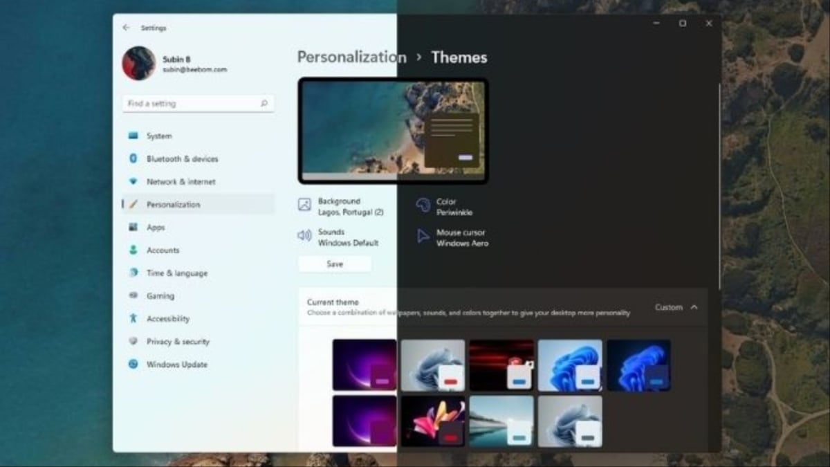 Windows 11 can now automatically switch between light and dark modes