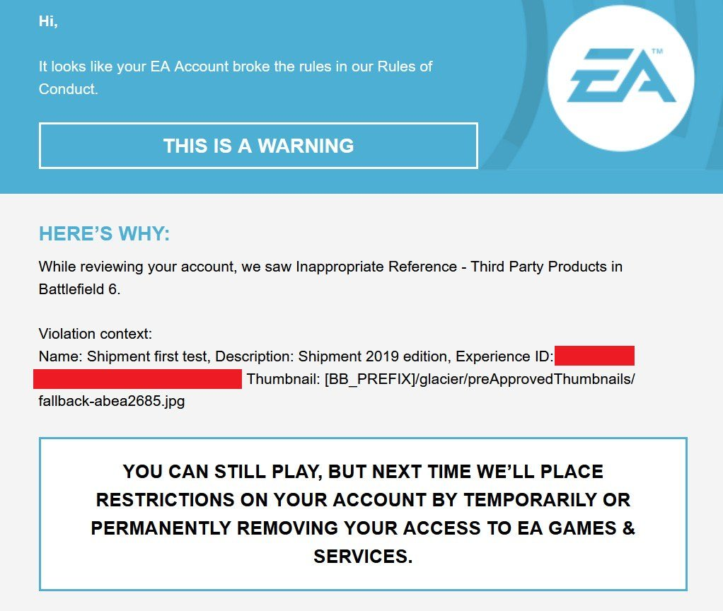 EA threatens to permanently ban Battlefield 6 players recreating Call ...