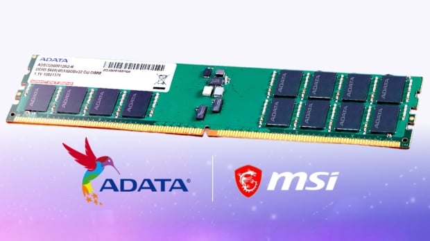 ADATA and MSI announce the world's first 128GB DDR5 CUDIMM memory module
