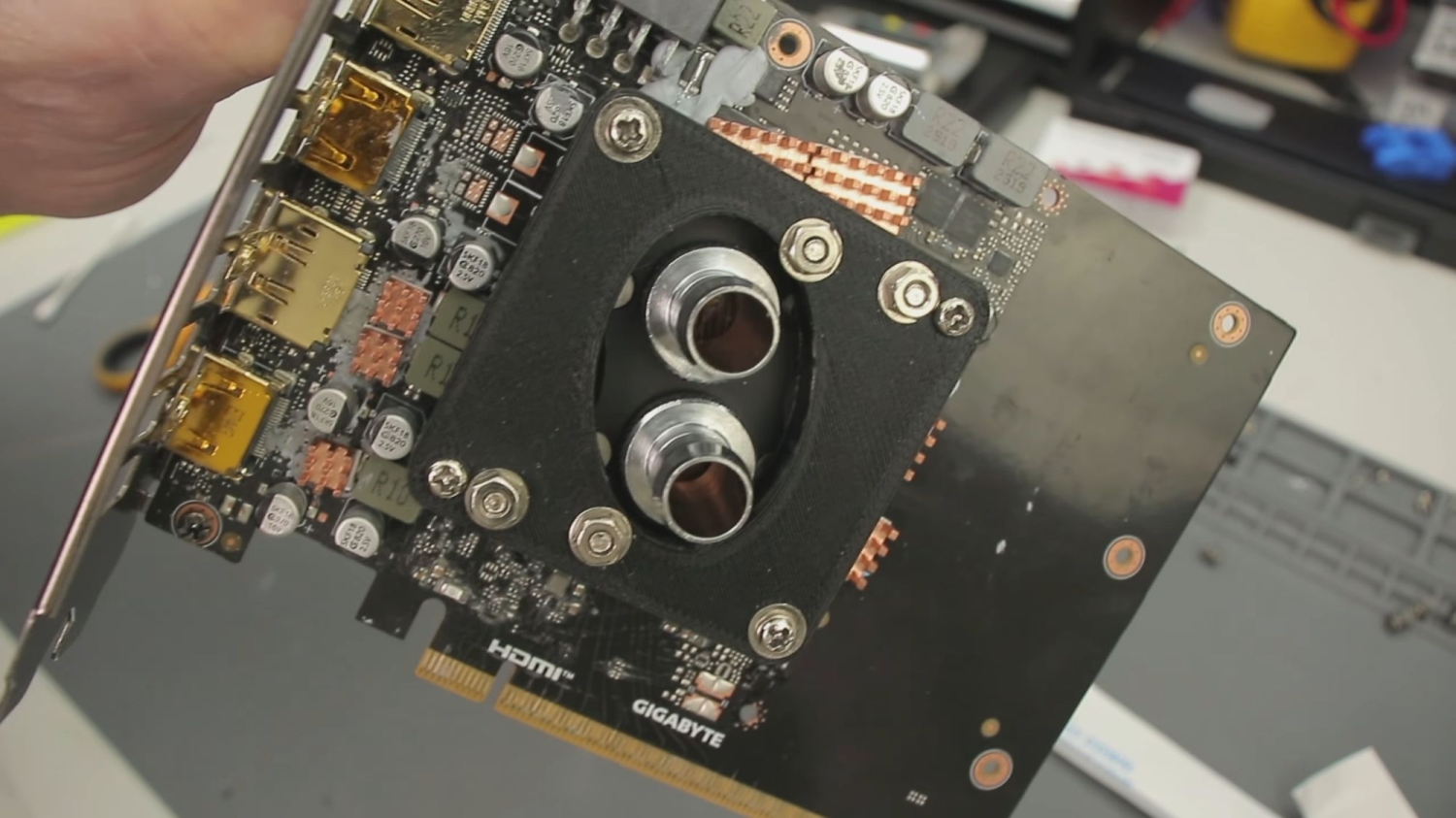Check out this RTX 5050 overclocked to 3.5GHz using a camping freezer ...