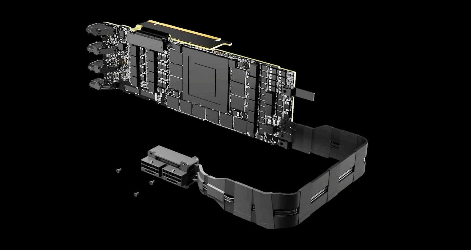 NVIDIA TITAN Ada prototype GPU teardown: angled PCB, 48GB GDDR6X, 900W ...