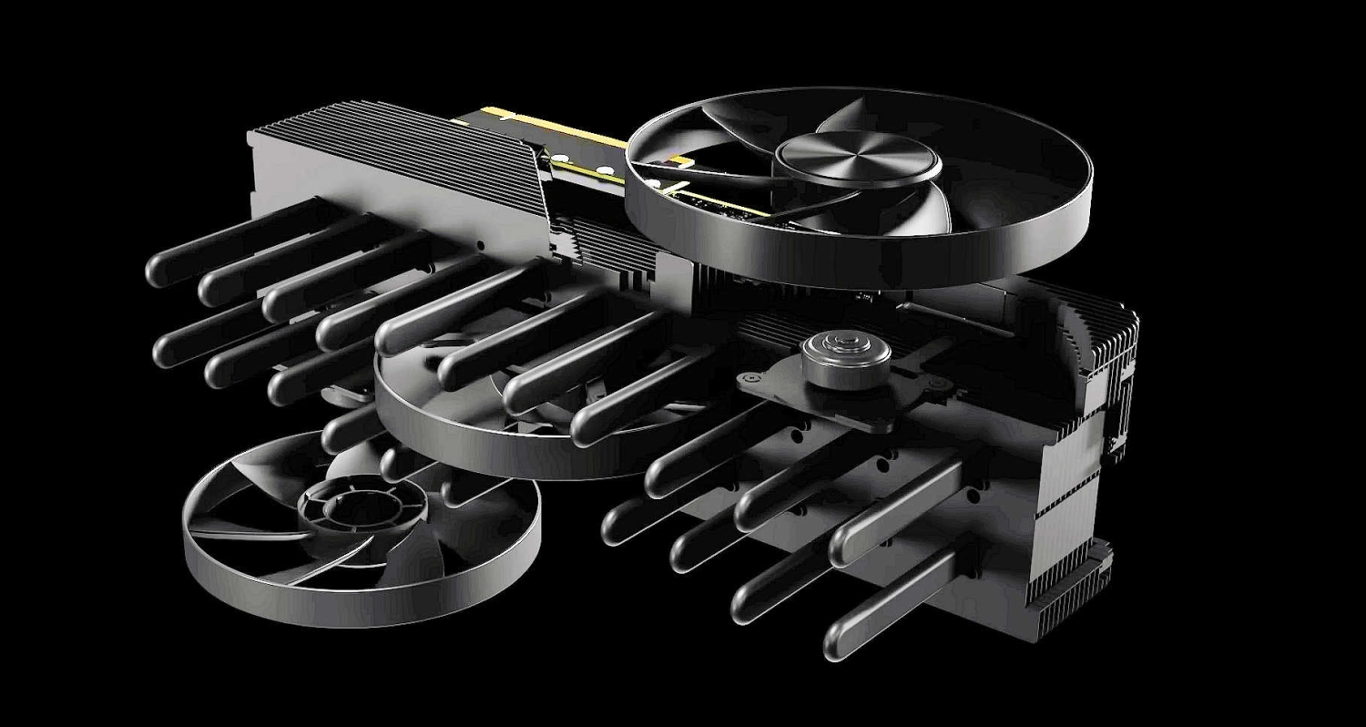 NVIDIA TITAN Ada prototype GPU teardown: angled PCB, 48GB GDDR6X, 900W ...