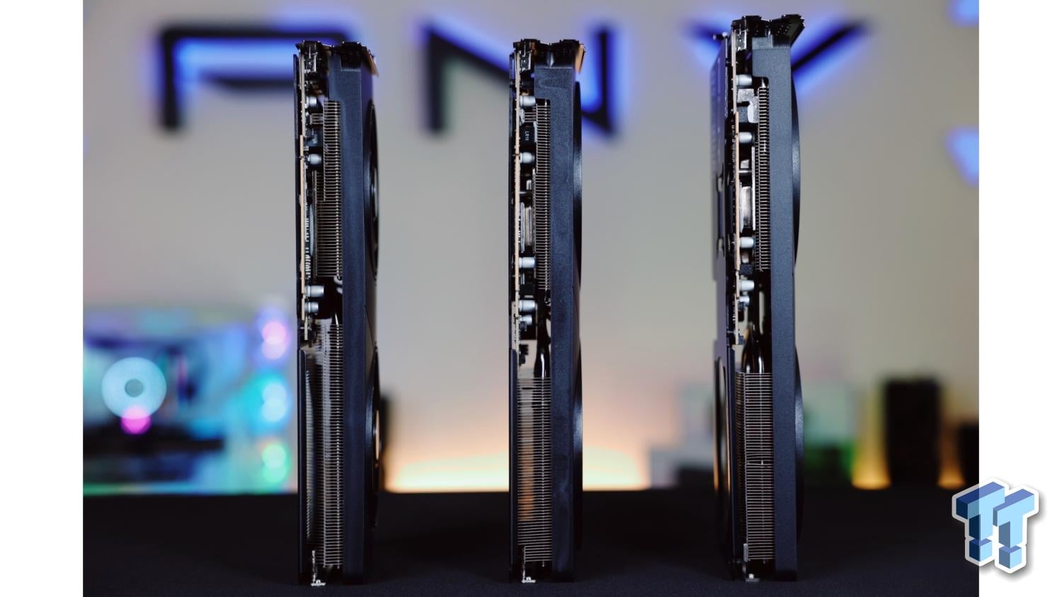 PNY's new dual-slot NVIDIA GeForce RTX 5080 has two 120mm fans
