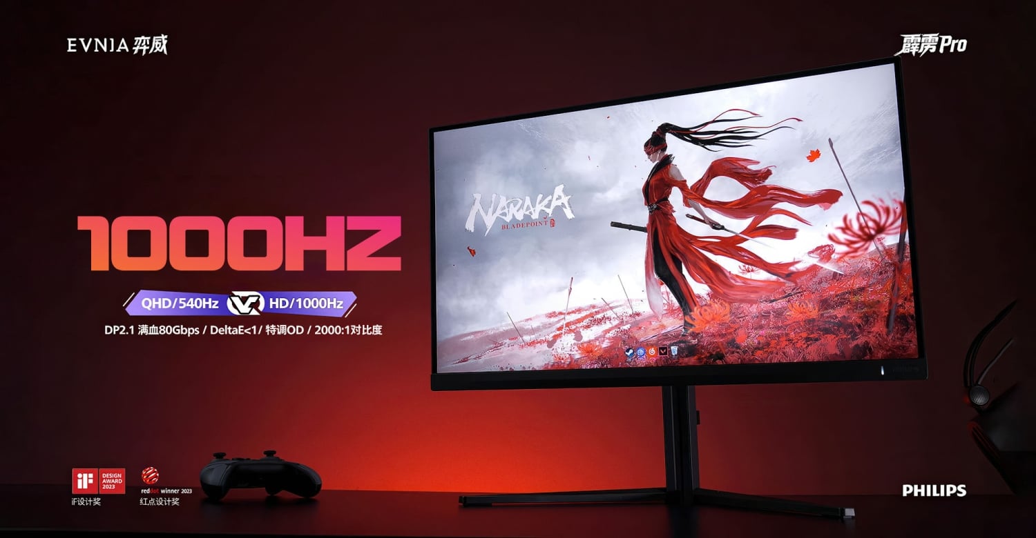 Philips intros ENVIA 27M25500XD: claims the world's first 1000Hz gaming ...