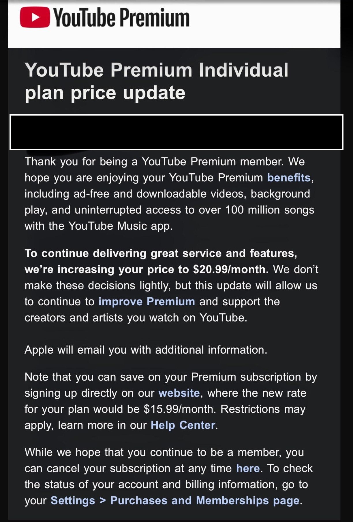 YouTube Premium seems to be getting a price increase soon