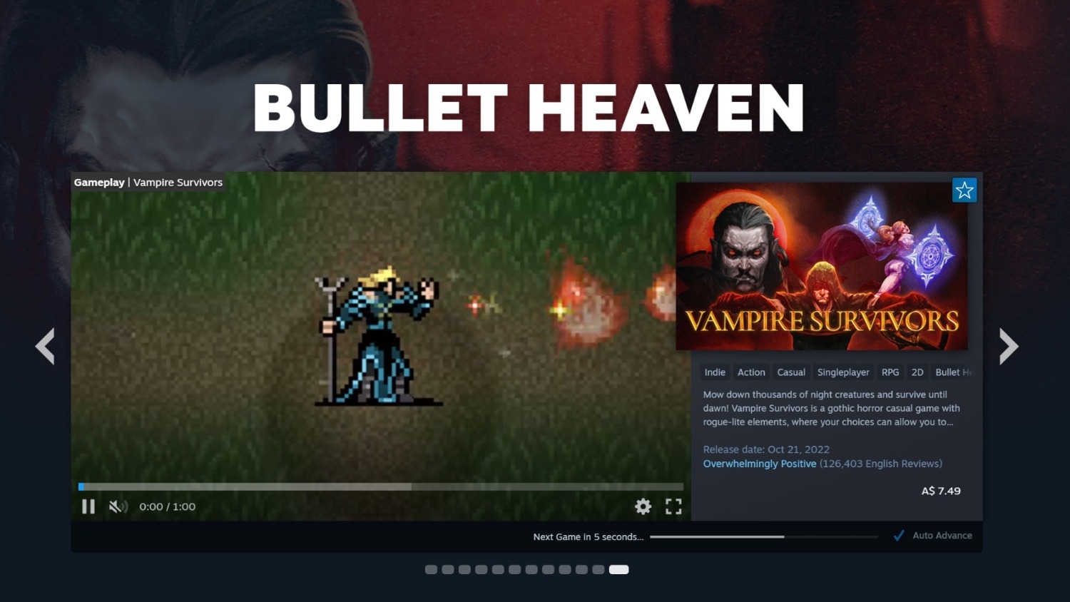 Steam has finally given Vampire Survivors and similar games its own ...