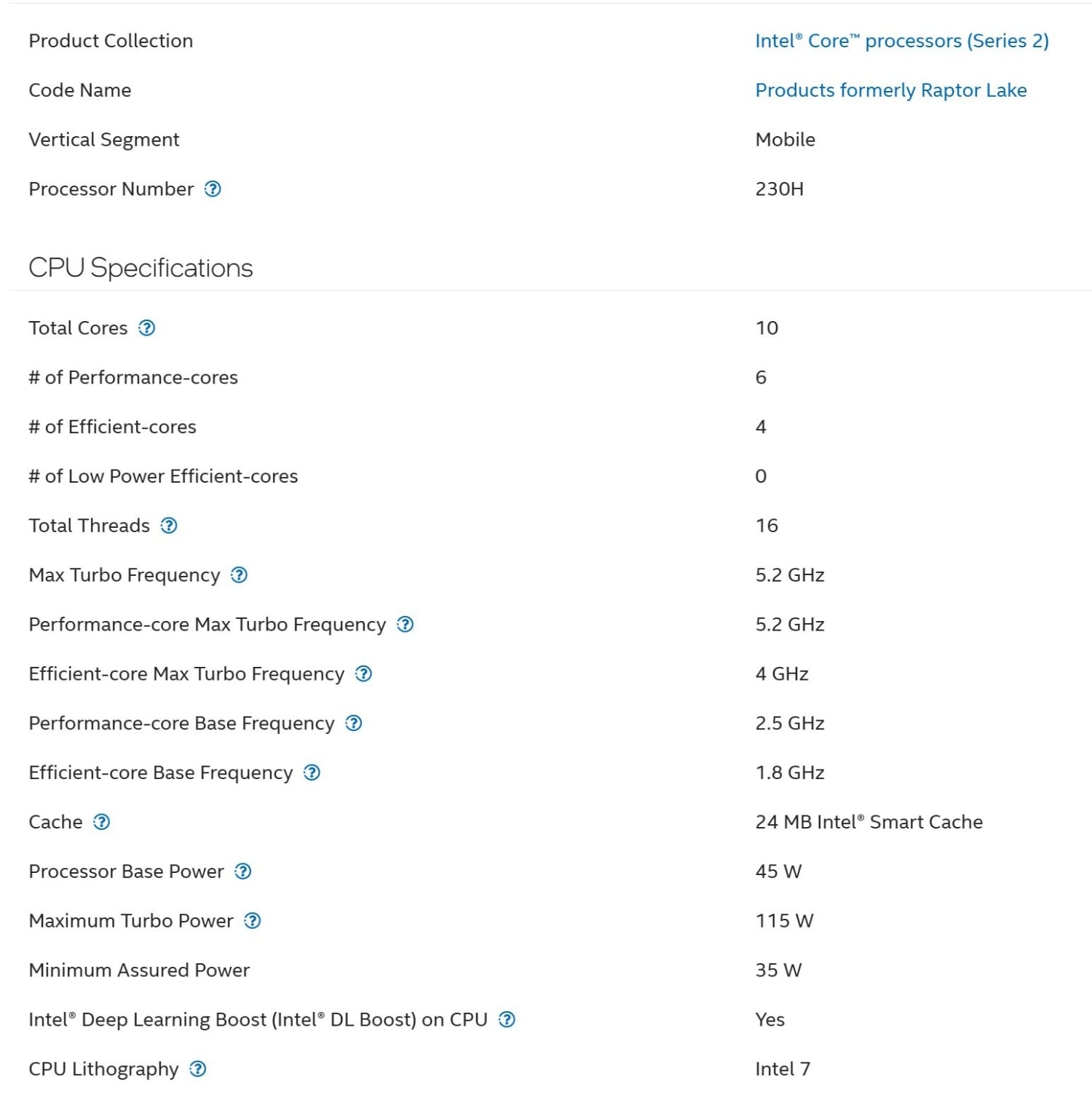 Intel brings back Raptor Lake with the Core 7 230H and Core 5 205H CPUs ...