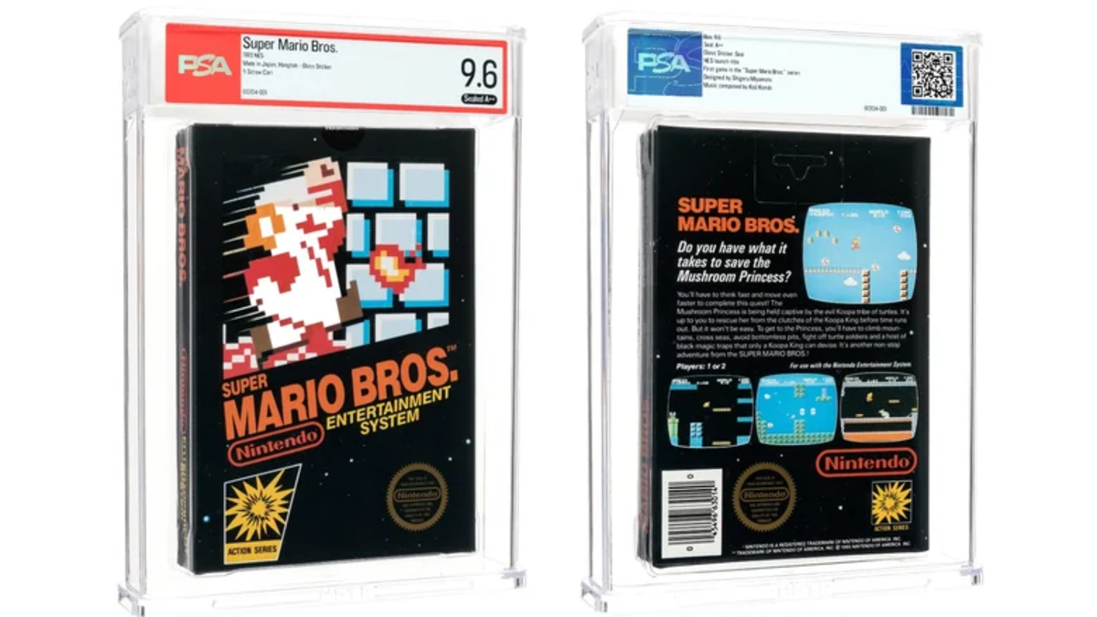 A sealed Super Mario Bros. cartridge from a 1986 NES bundle sells for ...