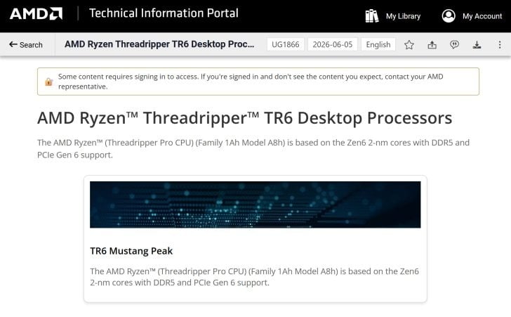 AMD confirms Ryzen Threadripper TR6 'Mustang Peak' with Zen 6 cores ...