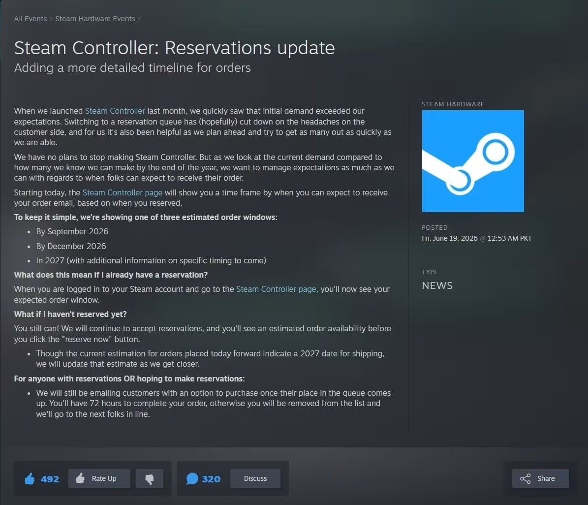 Steam Controller supply can't keep up with demand, Valve pushes orders ...
