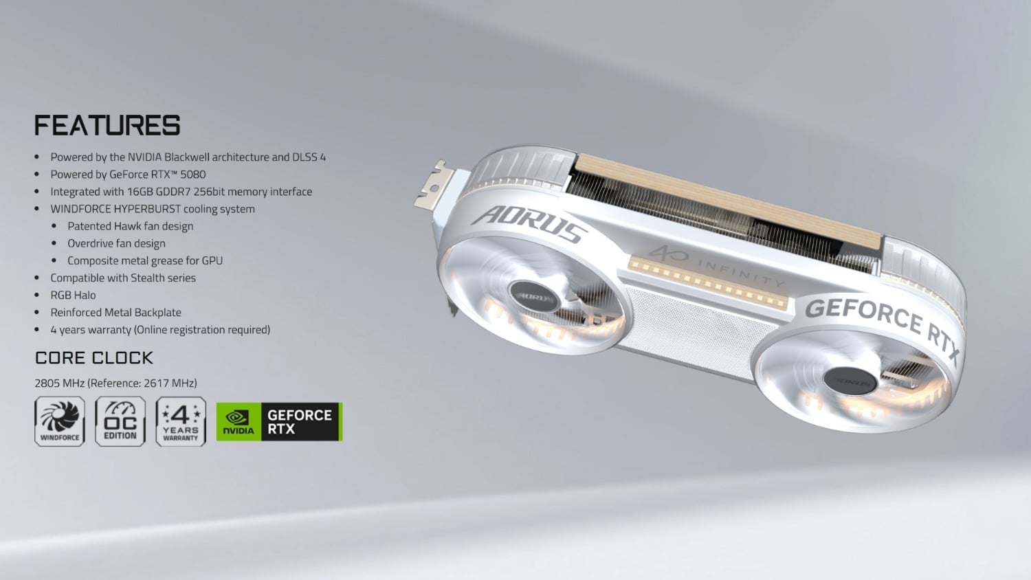 GIGABYTE launching stylish new RTX 5080 AORUS Infinity Wood graphics card