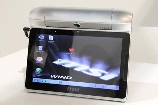 Concept tablet with integrated projector demoed by MSI