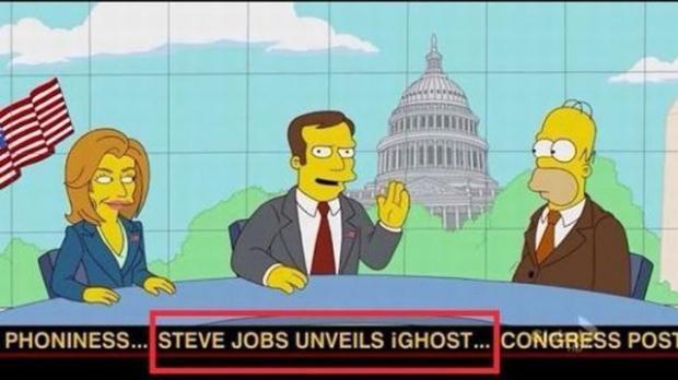 The Simpsons make a joke about Steve Jobs