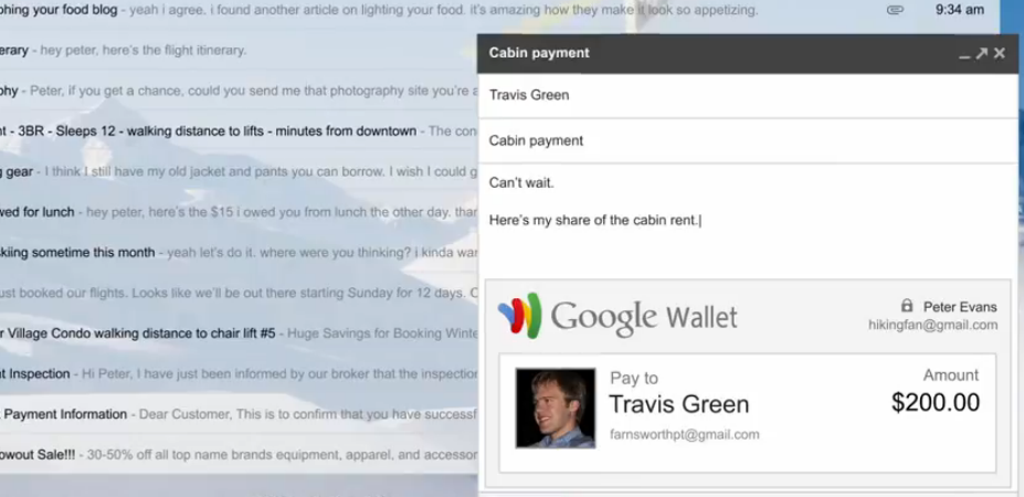 Google updates Wallet, now allows you to send money via Gmail