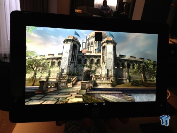 Intel Baytrail Android reference tablet running SkyCastle 2 at 2560 x 1440