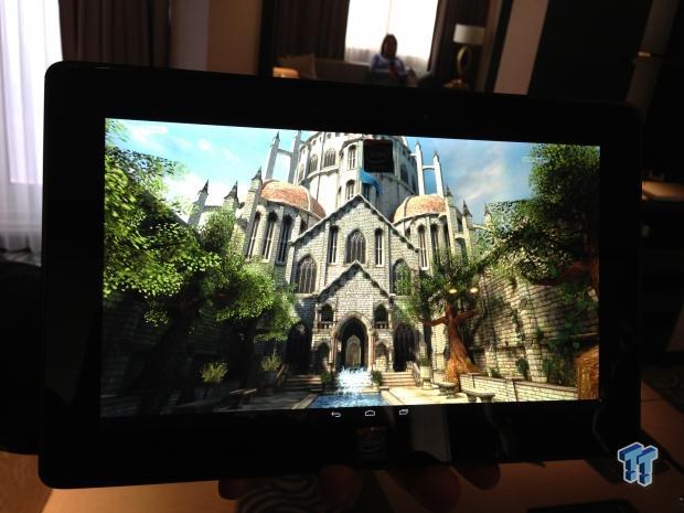 Intel Baytrail Android reference tablet running SkyCastle 2 at 2560 x 1440