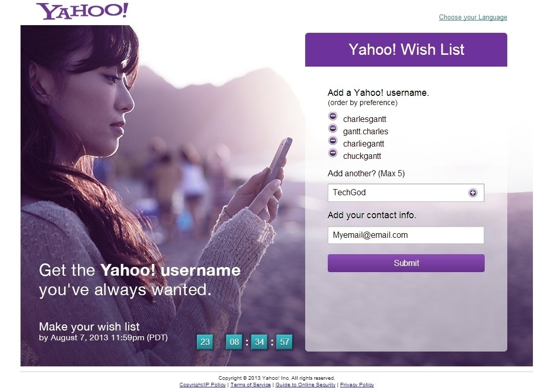 Yahoo Launches Username Wish List As It Begins Resetting Inactive Usernames TweakTown yahoo-launches-username-wish-list-as-it-begins-resetting-inactive-usernames-tweaktown
