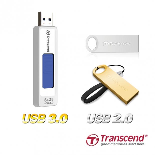 Transcend debuts two new 64GB USB flash drives in USB 2.0 and 3.0