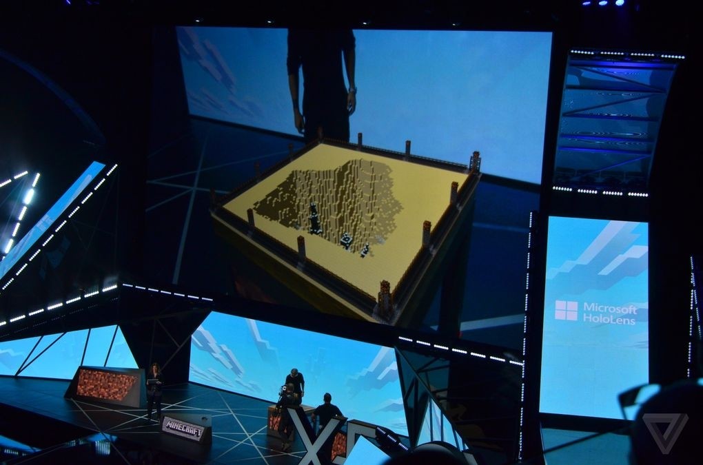 Microsoft shows off Minecraft for the HoloLens wearable