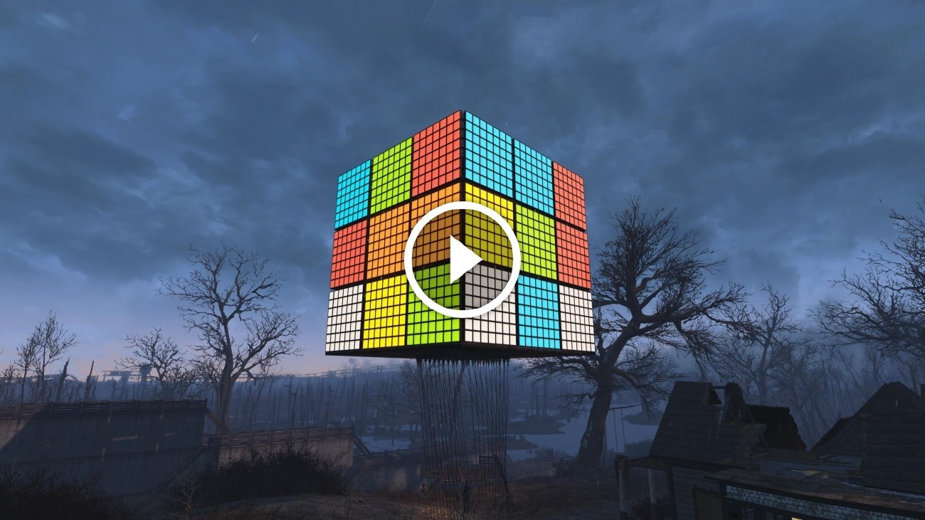 Fallout 4 player builds massive working Rubik's Cube