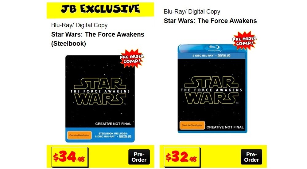 Pre-orders for 'Force Awakens' Blu-ray and DVD open already
