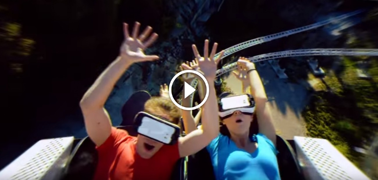 Next level VR - wearing goggles while on an actual roller coaster