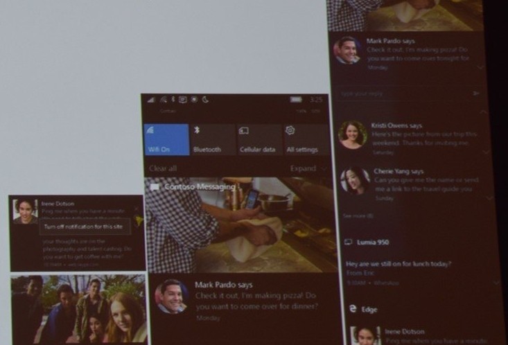 New Action Center will sync Win10 PC, Win10 mobile, and Android
