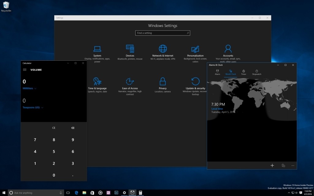 Latest Windows 10 Preview build adds dark mode, tons of other features