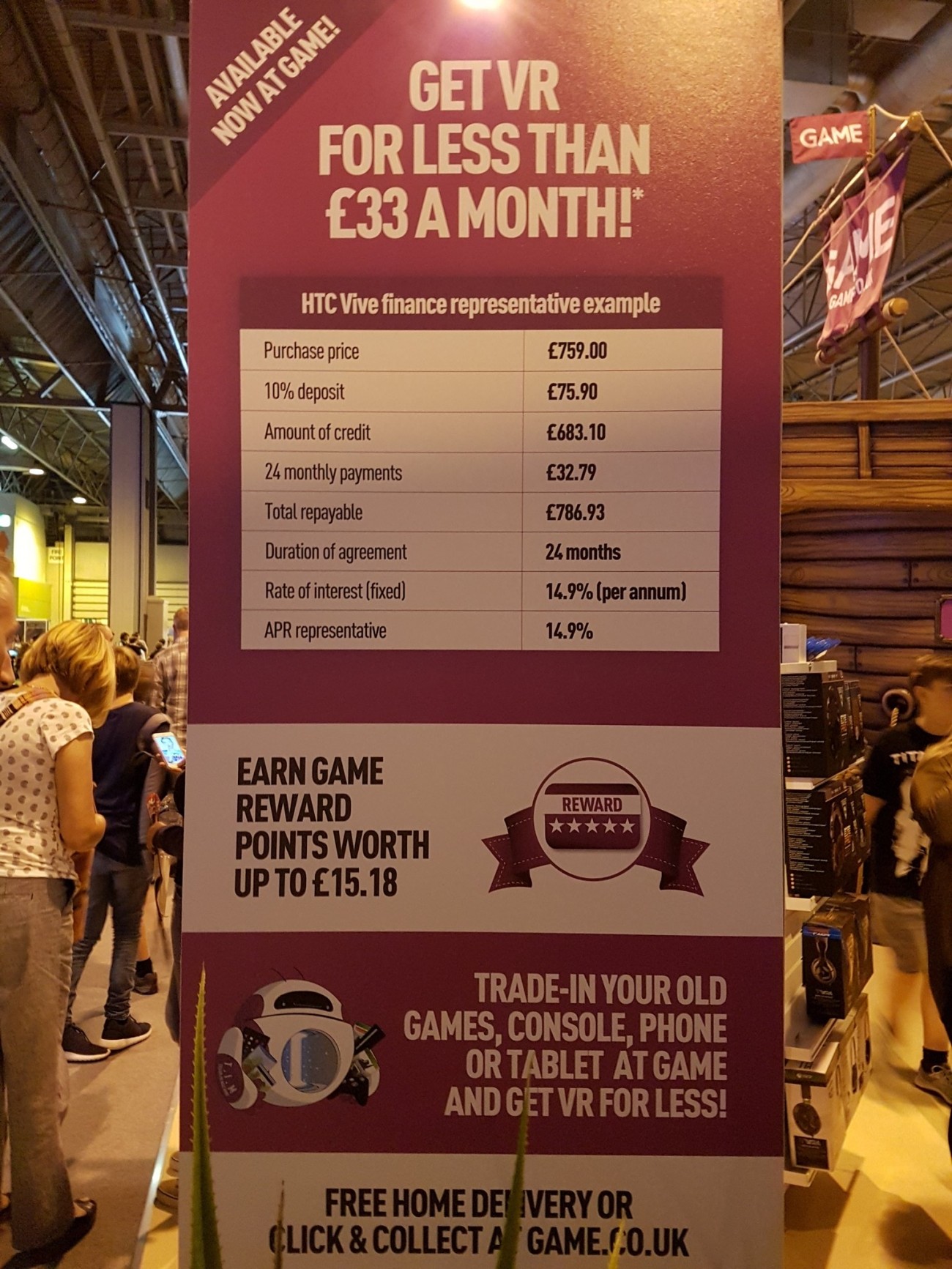 UK retailer offers HTC Vive headset on monthly payments