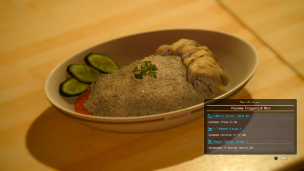 Final Fantasy 15 in-game food was cooked by devs