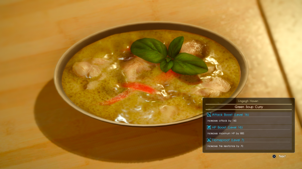 Final Fantasy 15 in-game food was cooked by devs