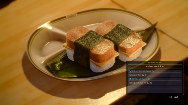 Final Fantasy 15 in-game food was cooked by devs
