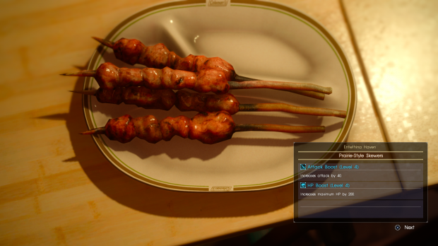 Final Fantasy 15 in-game food was cooked by devs