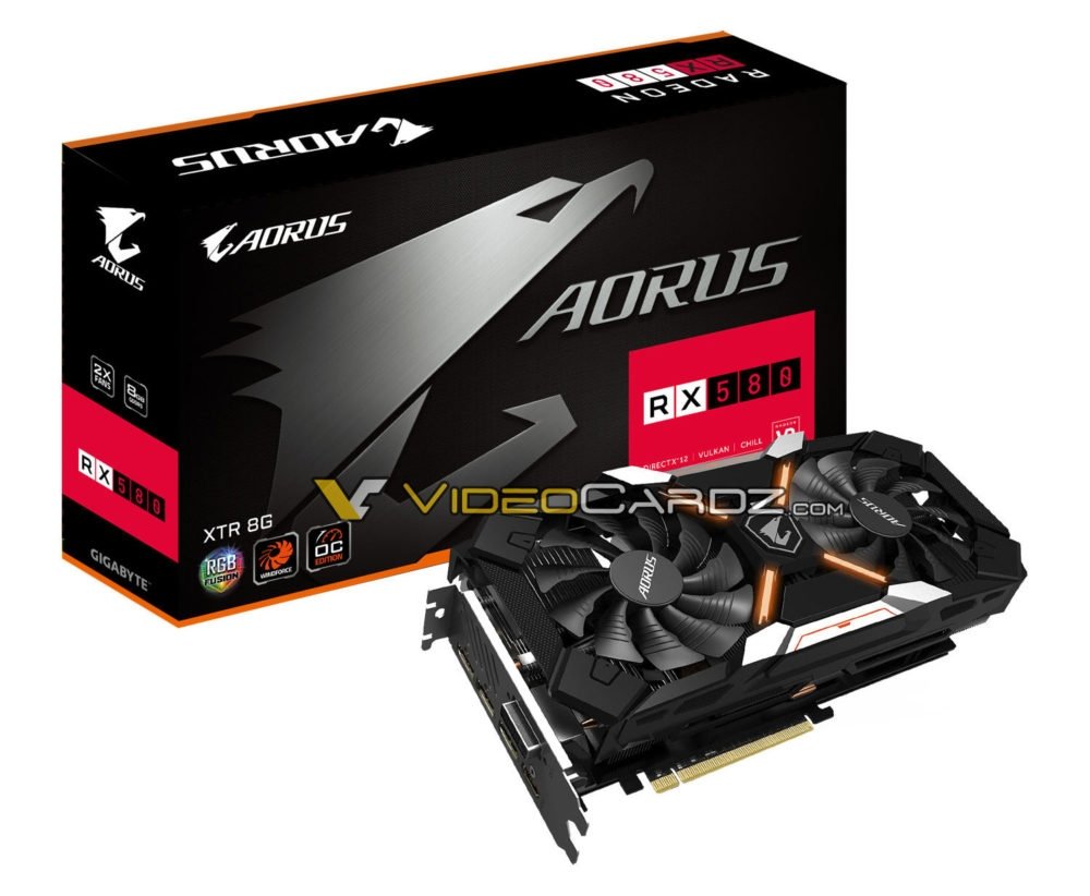 GIGABYTE's new Radeon RX 580 AORUS XTR 8G spotted