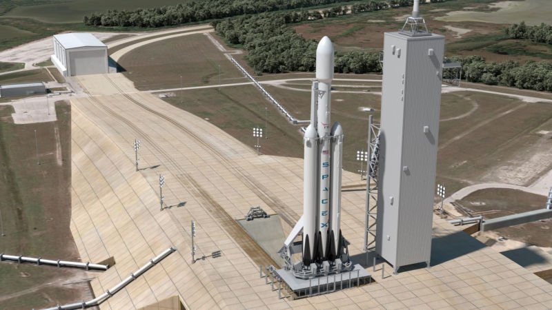 SpaceX first Falcon Heavy static fire test is a success
