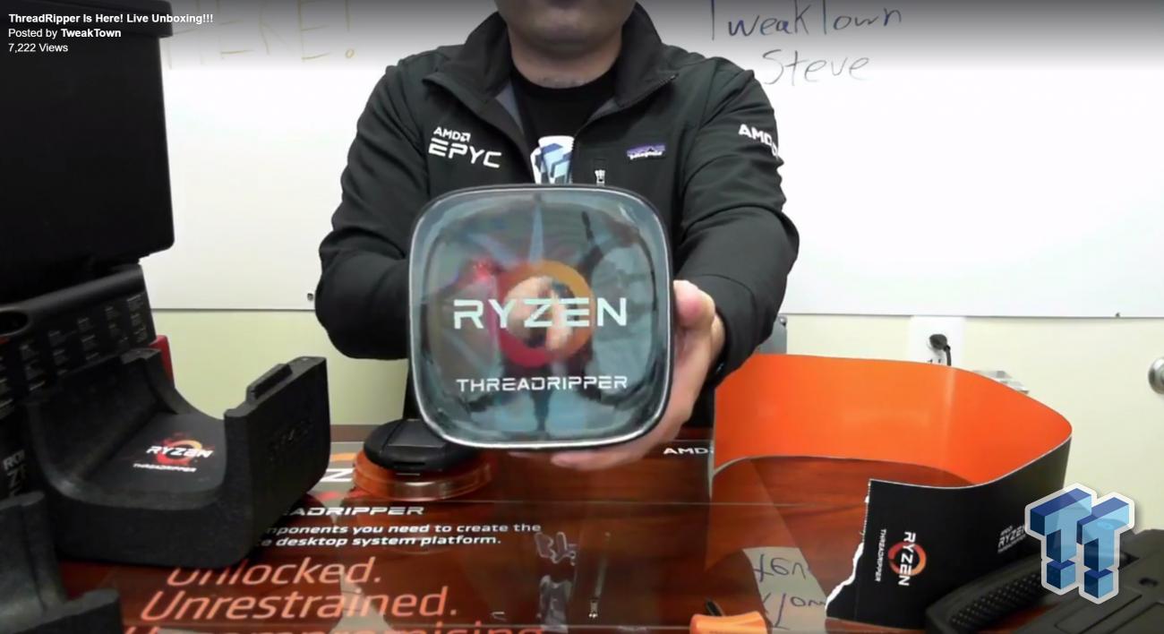 Rippin' threads with AMD Threadripper live on Facebook