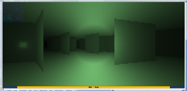 DOOM-like 3D engine made out of MS excel formulas