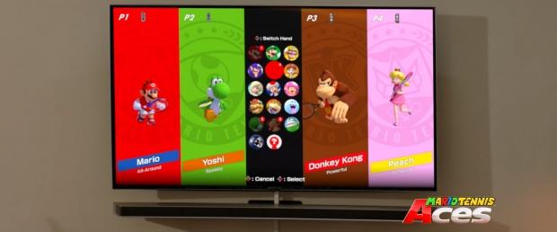 Mario Tennis Aces character selection screen revealed