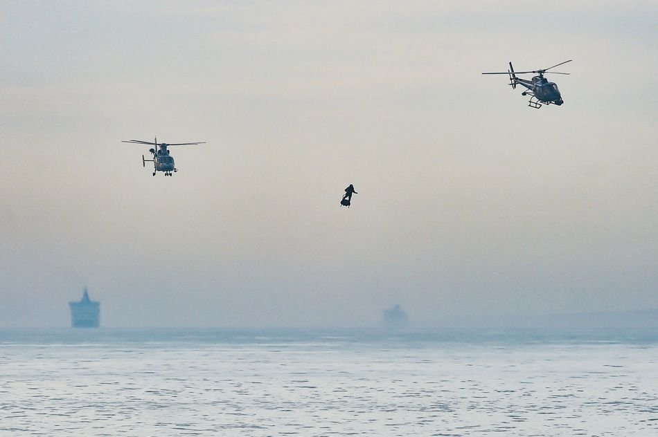 Jet-powered hoverboard used to fly over 35km English Channel