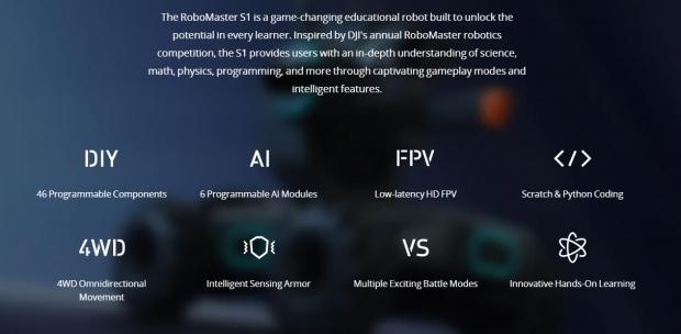 DJI offers a DIY robotics and programming learning kit, welcome SKYNET