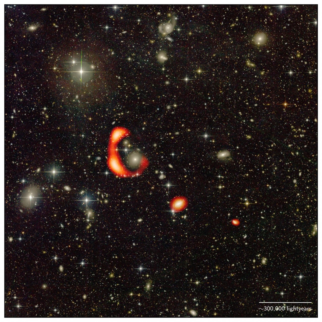 Mysterious ring of hydrogen gas discovered around distant galaxy
