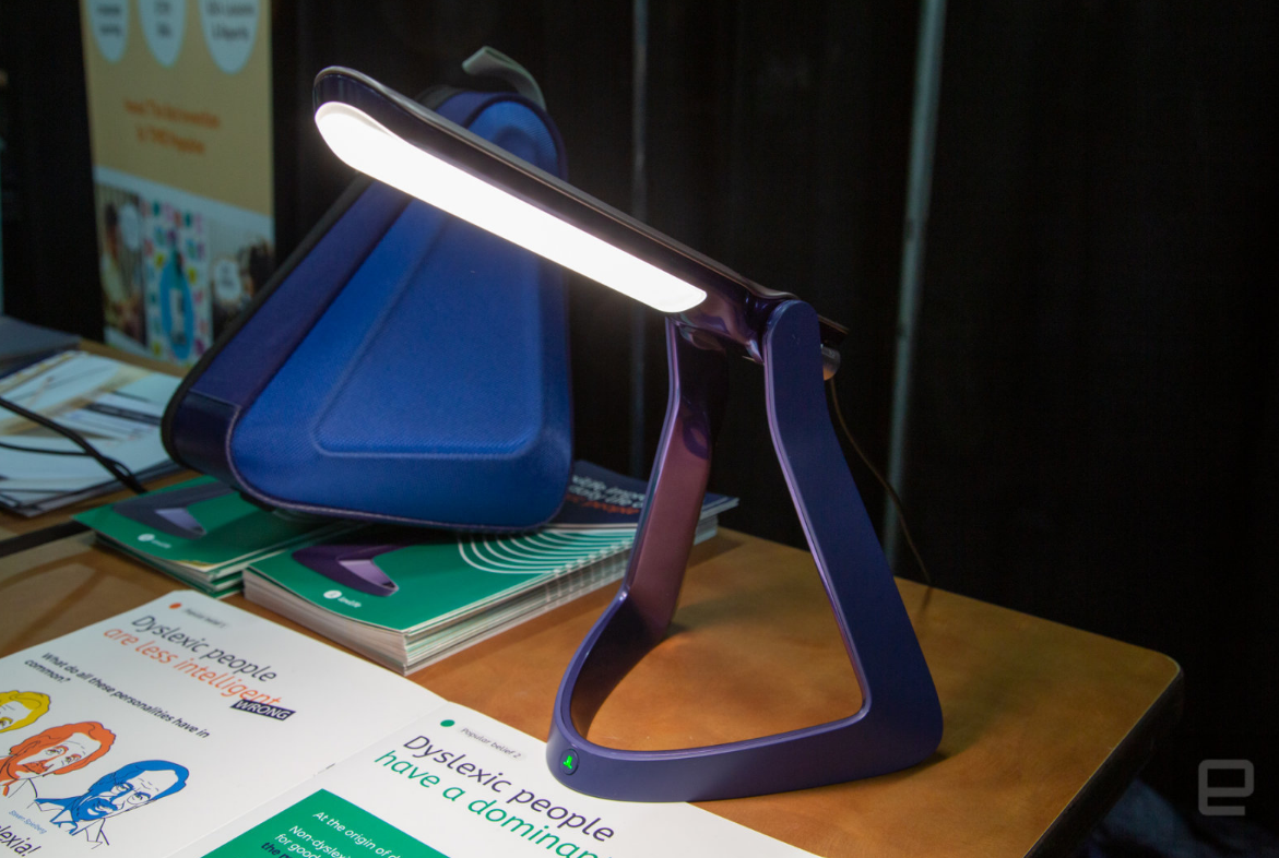 The Lexilight reading lamp is designed to assist dyslexia readers