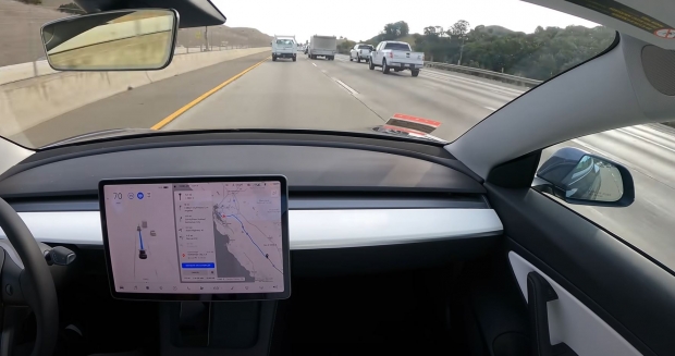 Check out this Tesla Full Self-Driving beta test drive from SF to LA