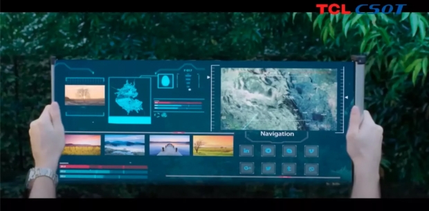 TCL tease 17-inch roll-up tablet, roll it up and put it in your pocket