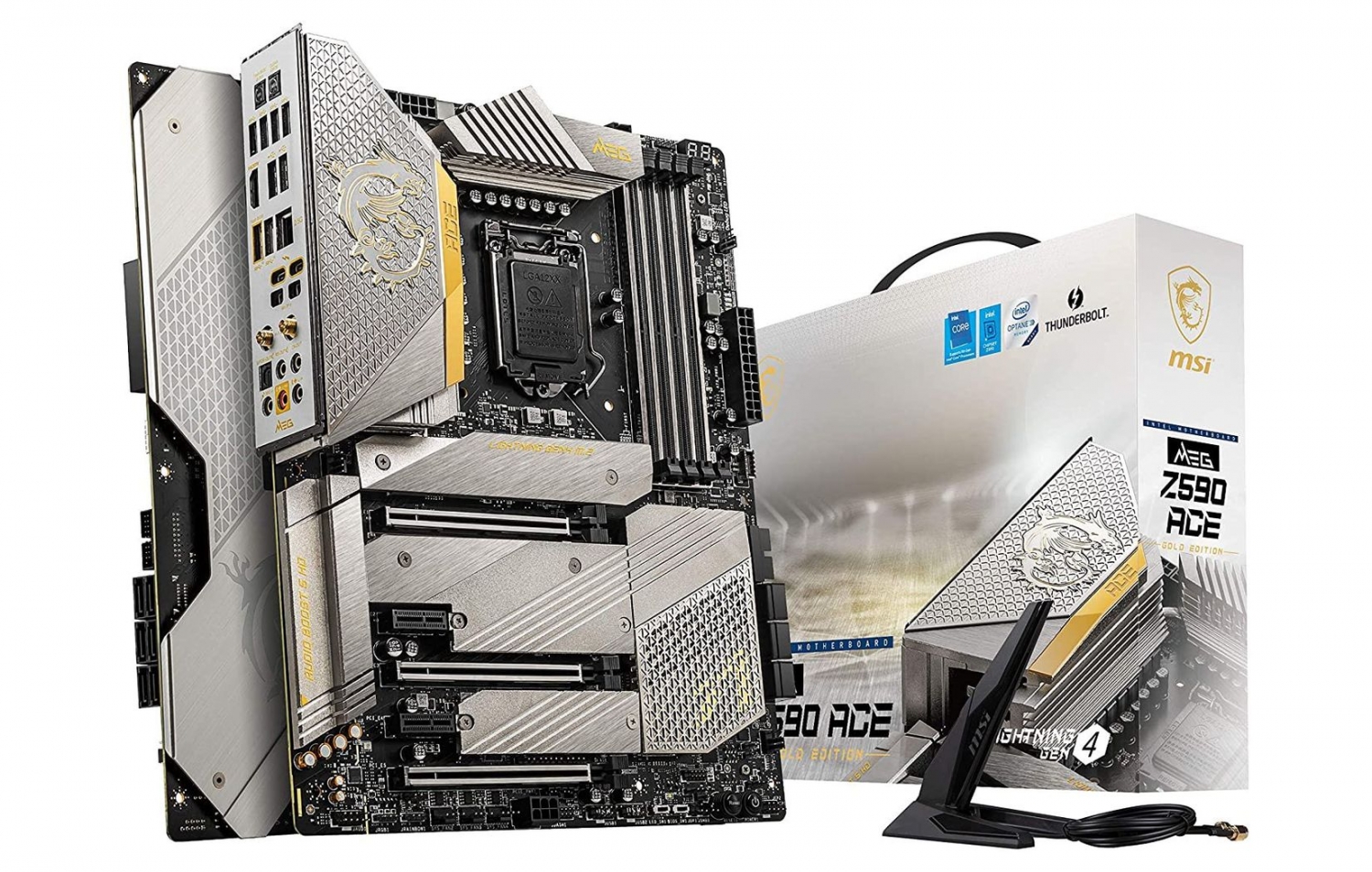 MSI's new MEG Z590 ACE Gold Edition motherboard looks pretty... ACE