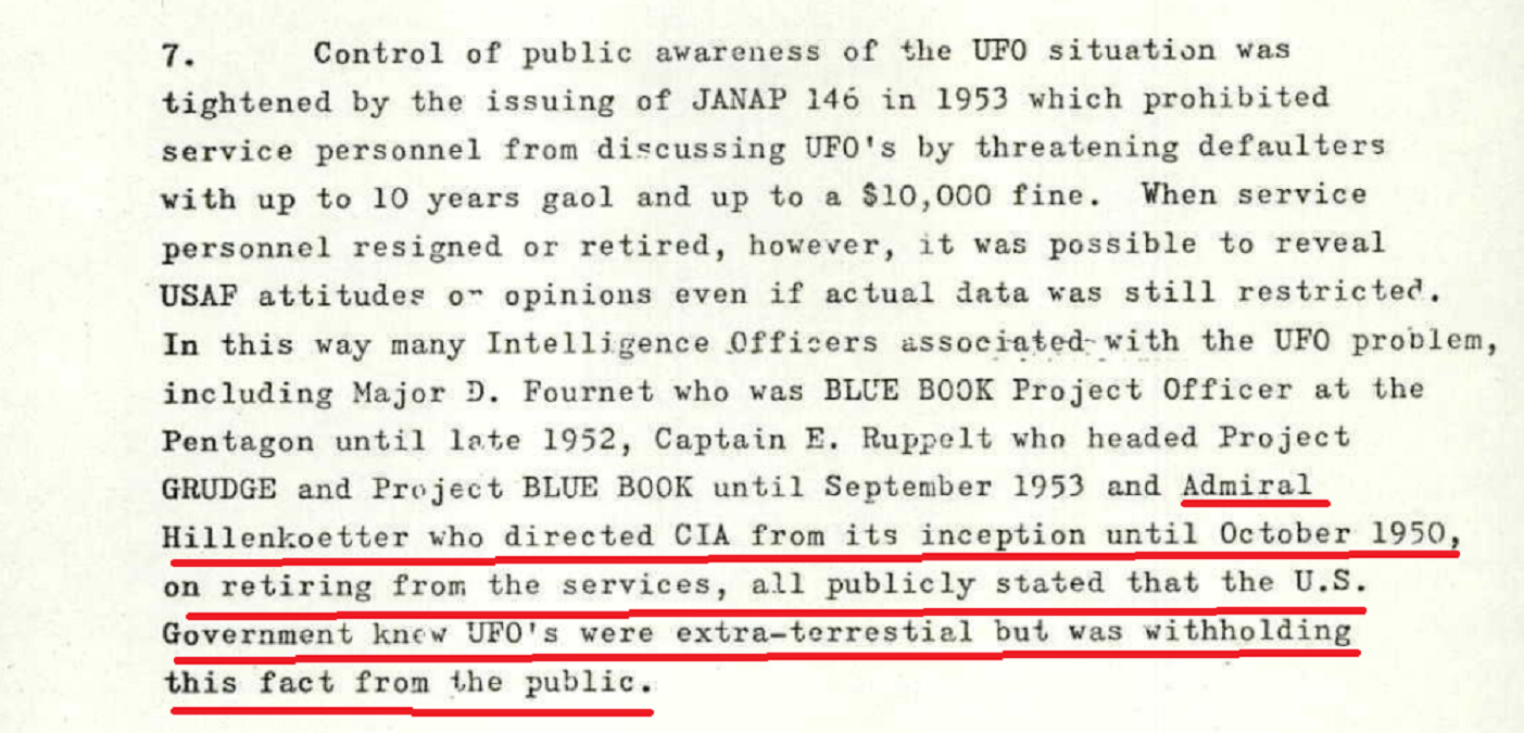 First CIA director: aliens exist, US withheld 'this fact' from public