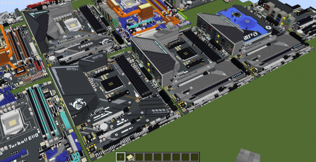 Redditor builds real-life PC motherboards inside of Minecraft