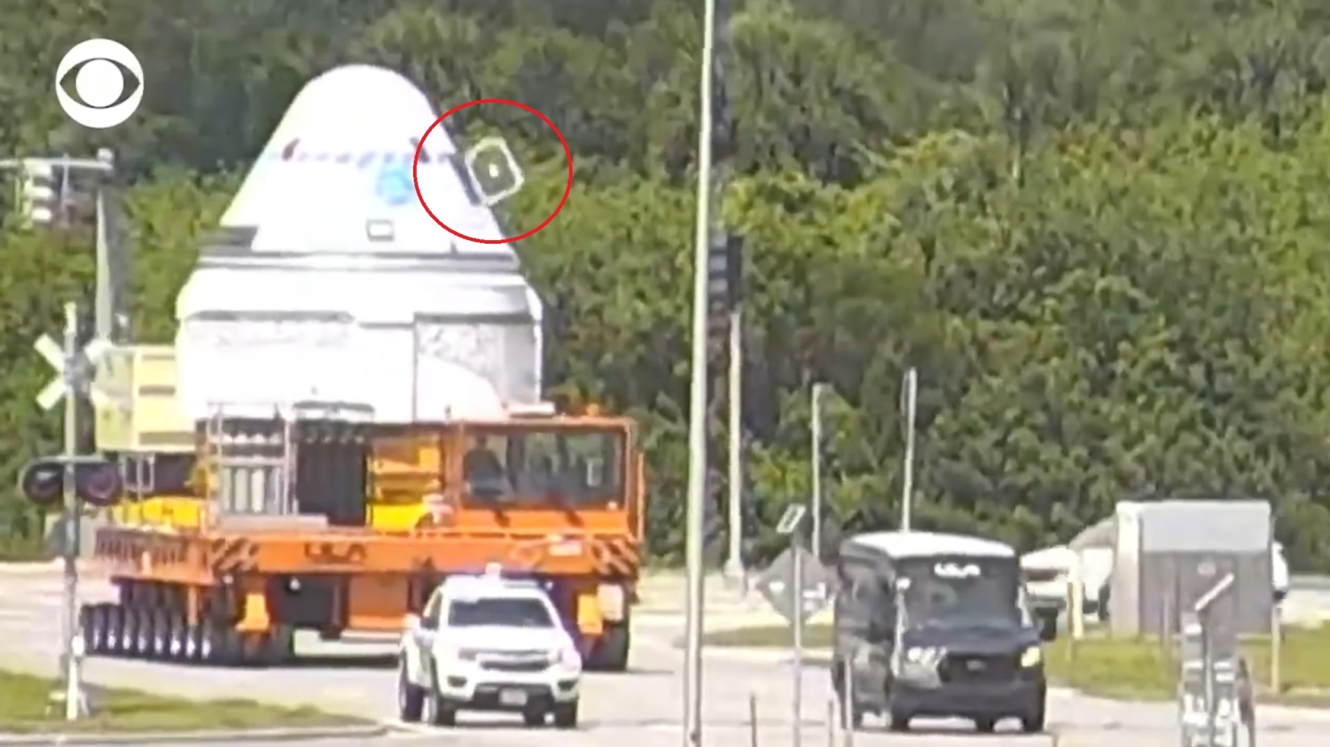 A piece of this spacecraft just fell off on its way to the launchpad