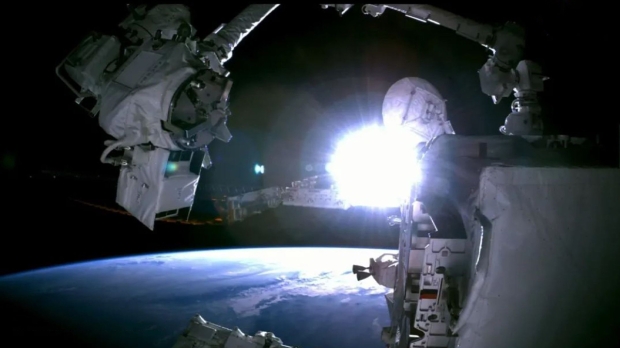 Giant robot arm on space station has captured stunning views